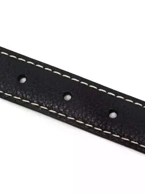 TOTEME Stitch Detail Leather Belt - Black