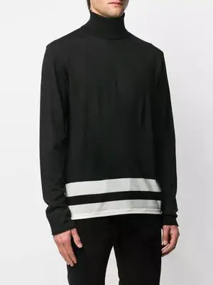 PAURA And White Merino Stripe Detail Jumper