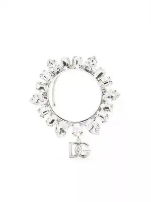 Dolce & Gabbana Crystal Embellished Ear Cuff - Silver