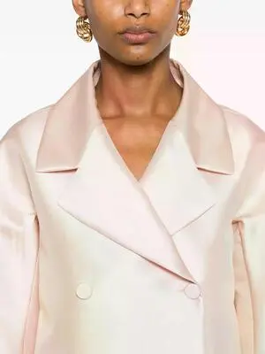 BLANCA VITA Satin Double-breasted Blazer
