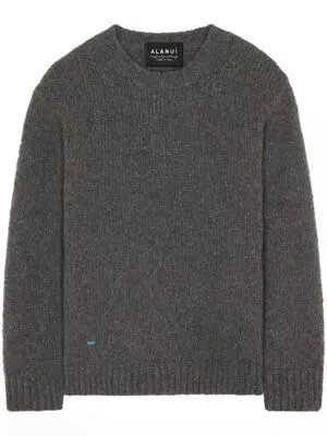 Alanui Ribbed Cashmere And Silk-blend Sweater - Grey
