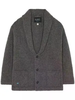 Alanui Finest Ribbed Cardigan - Grey