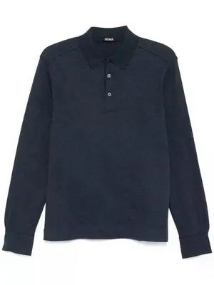 Zegna Jersey Polo Shirt - Blue