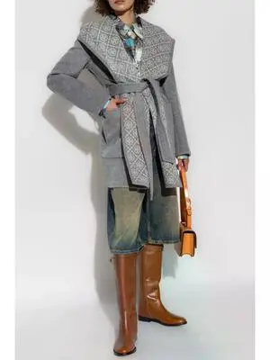 Tory Burch Monogram-lining Coat