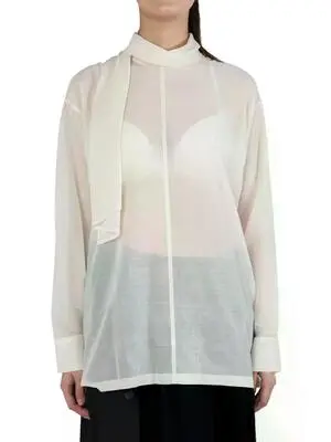 Issey Miyake Sheer Wool Blend Blouse