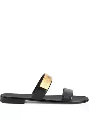 GIUSEPPE ZANOTTI Strappy Slip-on Sandals - Black