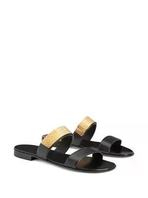 GIUSEPPE ZANOTTI Strappy Slip-on Sandals - Black