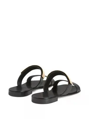 GIUSEPPE ZANOTTI Strappy Slip-on Sandals - Black