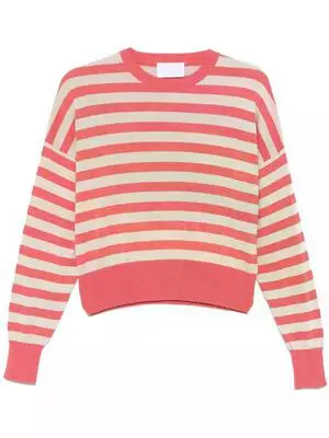 DANIELE FIESOLI Striped Crew Neck Long Sleeve Jumper - Neutrals