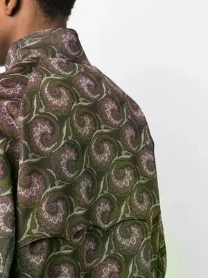 Needles Graphic Print Funnel Neck Jacket