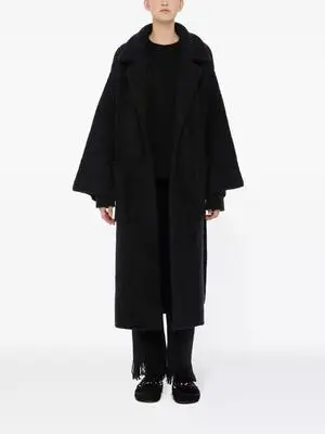 Alanui Knitted Robe Coat - Black