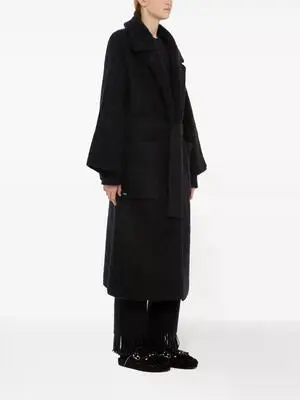Alanui Knitted Robe Coat - Black