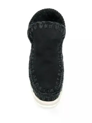 Mou Crochet Stitch-trim Boot Sneakers - Black