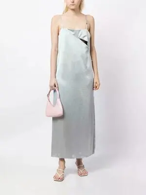 LOW CLASSIC Sleeveless Midi Dress With Cut-out Detailing - Silver