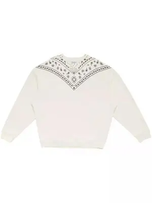 COUNTY OF MILAN Bandana-print Cotton Sweatshirt - Neutrals