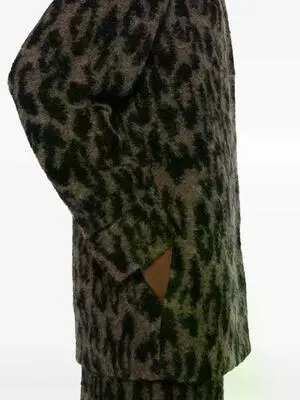A.M.G. Wool Leopard Print Jacket