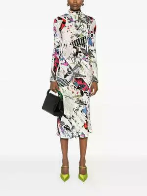 Diane Von Furstenberg Doha Long-sleeve Top With Poster Girl Print