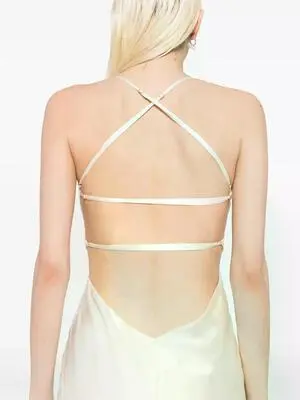 Michelle Mason Cutout Detail Gown - White