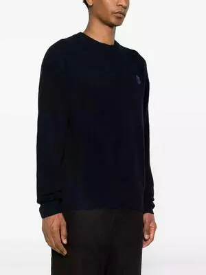 Maison Kitsuné Bold Fox Head-patch Ribbed Crewneck Sweater