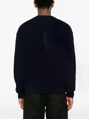Maison Kitsuné Bold Fox Head-patch Ribbed Crewneck Sweater