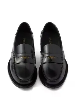 Prada Brushed Leather Loafers