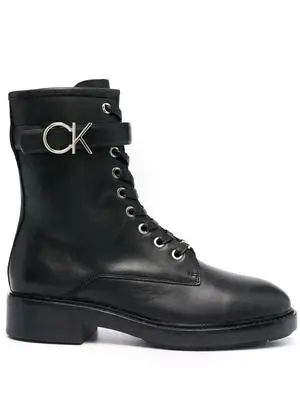 Calvin Klein Buckle Combat Boots