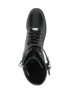 Calvin Klein Buckle Combat Boots