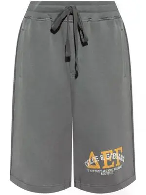 Dolce & Gabbana Logo Print Track Shorts - Grey