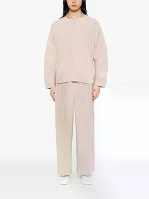 Issey Miyake Pleated Long Sleeves T-shirt