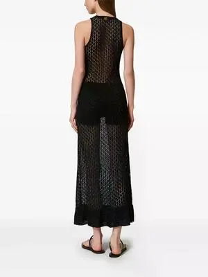 TWINSET Lurex Pointelle-knit Dress
