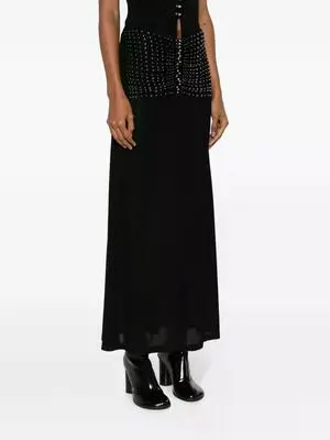 Rabanne High-waisted Studded Skirt - Black
