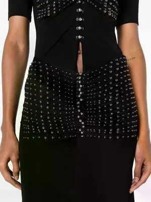 Rabanne High-waisted Studded Skirt - Black