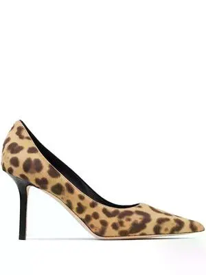 JIMMY CHOO Love 85mm Leopard Print Calf Hair Pumps - Neutrals
