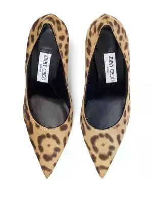 JIMMY CHOO Love 85mm Leopard Print Calf Hair Pumps