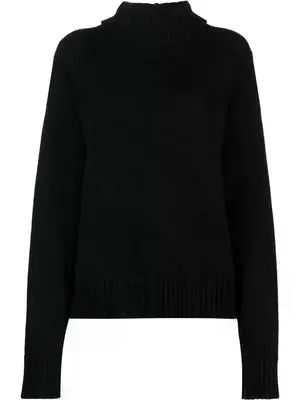 JIL SANDER Loose-fit Roll Neck Jumper - Black