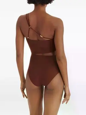 ERES One-shoulder Cut-out Swimsuit - Brown