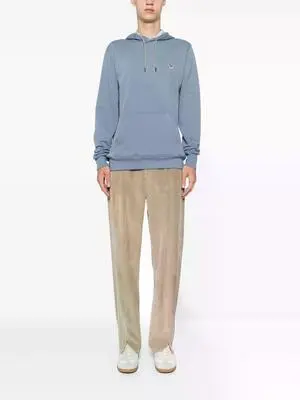 Paul Smith Zebra Logo Organic Cotton Hoodie - Blue