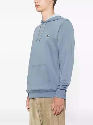 Paul Smith Zebra Logo Organic Cotton Hoodie - Blue