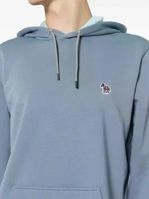 Paul Smith Zebra Logo Organic Cotton Hoodie - Blue