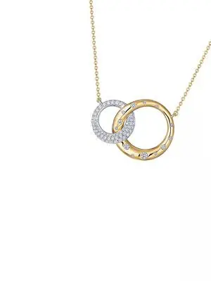 Kwiat 18kt Two-tone Diamond Interlocking Pendant Necklace