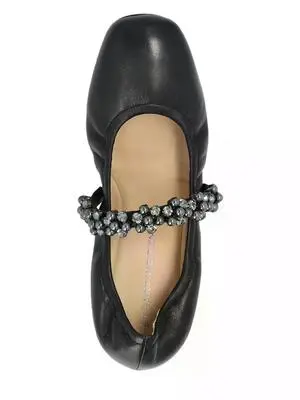 STUART WEITZMAN Rhinestone Embellished Ballet Flats