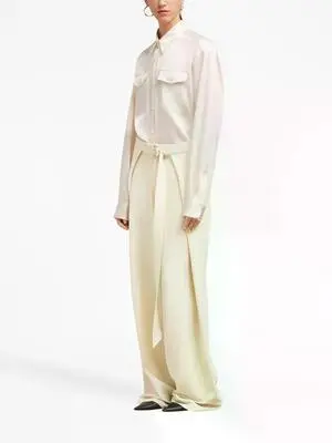 AMI Paris Layered Wide-leg Trousers