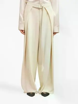 AMI Paris Layered Wide-leg Trousers