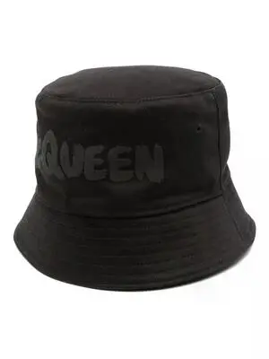 Alexander McQueen Graffiti Bucket Hat - Black