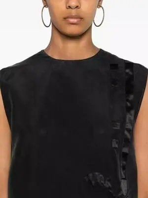 Prada Floral-appliqué Silk Midi Dress