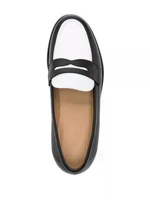 SCAROSSO Two-tone Leather Loafers