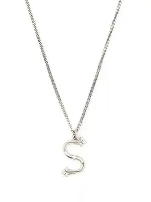 Emanuele Bicocchi Sterling Alphabet Pendant Necklace - Silver