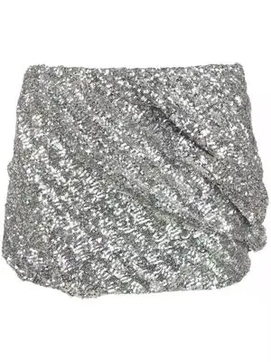 Attico Sequin Embellished Miniskirt
