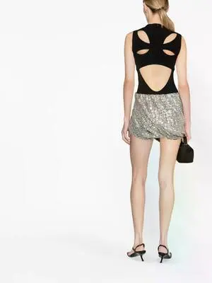 Attico Sequin Embellished Miniskirt
