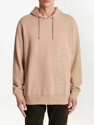 Balmain Logo-embossed Cotton Hoodie